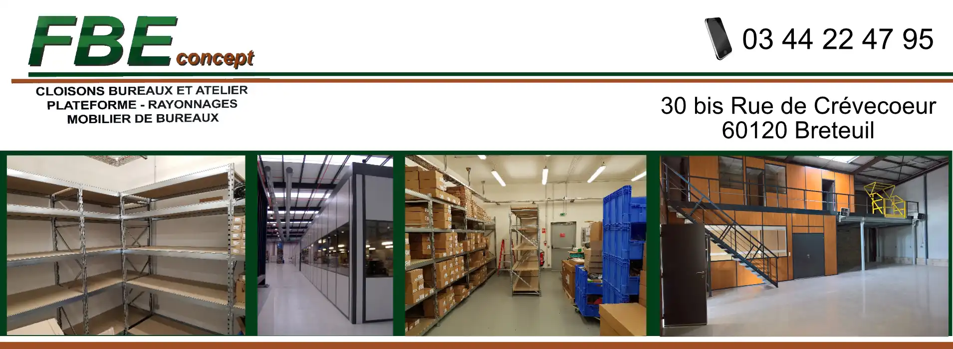 FBE Concept Rayonnage plateforme outillage mobilier bureau